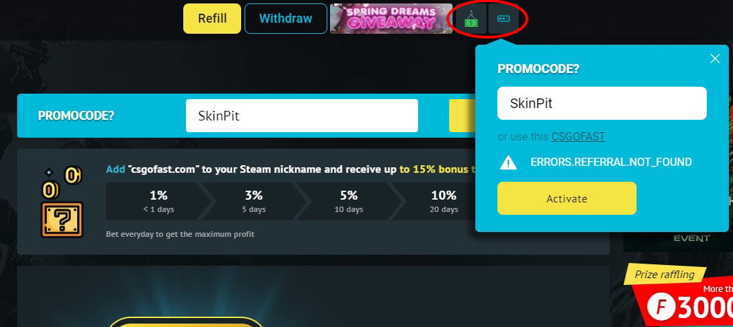 CSGOFast Promo Code & Review in 2024 - SkinPit
